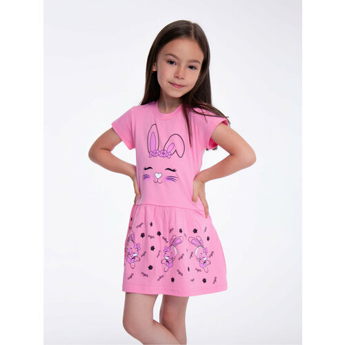 Платье Счастливая малинка, размер 110, розовый