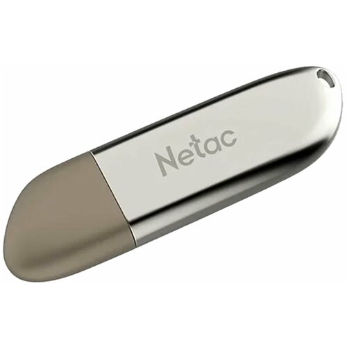 Флешка Netac U352 USB 2.0 64 ГБ, 1 шт., серебристый/коричневый