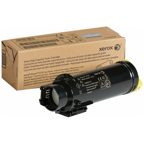 Картридж лазерный XEROX (106R03483) Phaser 6510/ WC 6515, желтый, ресурс 1000 стр., оригинальный