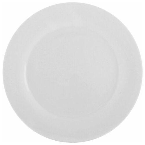 Тарелка обеденная с утолщённым краем White Label, d=25 см, цвет белый