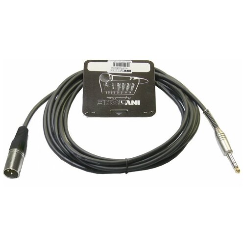 Invotone ACM1003S/BK микрофонный кабель XLR папа-Jack stereo 3 м