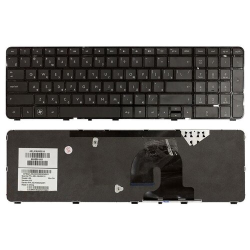 Клавиатура для ноутбука HP 608558-251 черная c рамкой