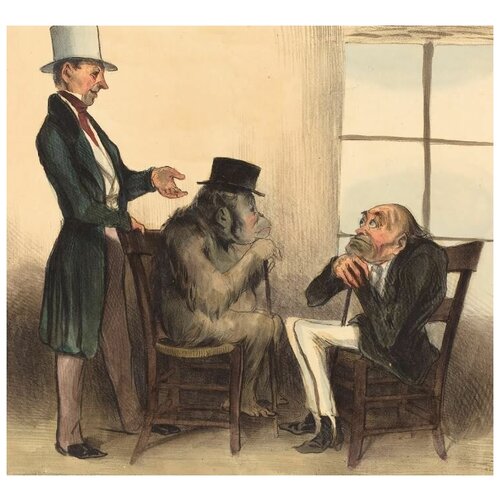 Репродукция на холсте Видите ли, господин, это животное… (1836) Домье Оноре 54см. x 50см.