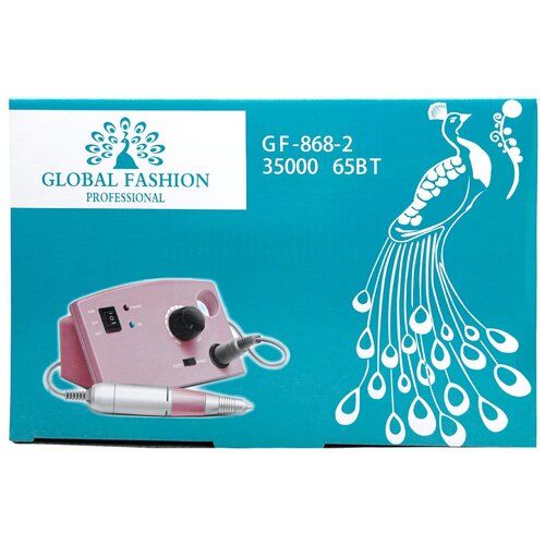 Аппарат для маникюра и педикюра 35000 оборотов 65 ват 868 -2 Global, розовый