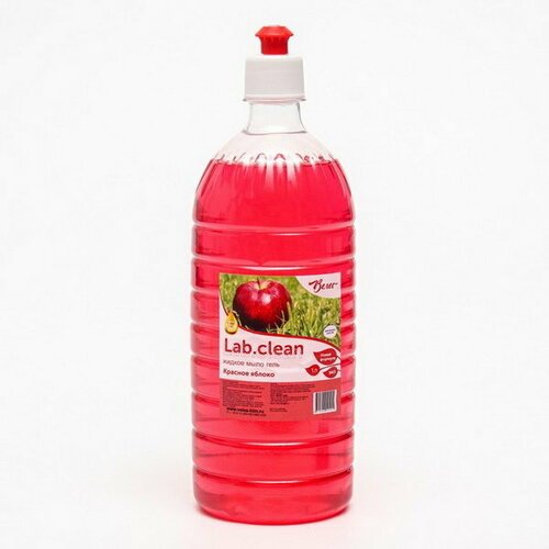 Жидкое мыло нежно-розовое "Красное яблоко", крышка пуш-пул, 1 л
