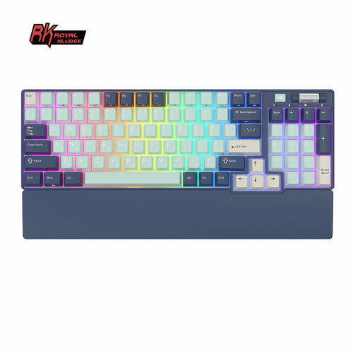 Беспроводная клавиатура Royal Kludge RK96 RGB, Forest Blue, переключатели RK Brown