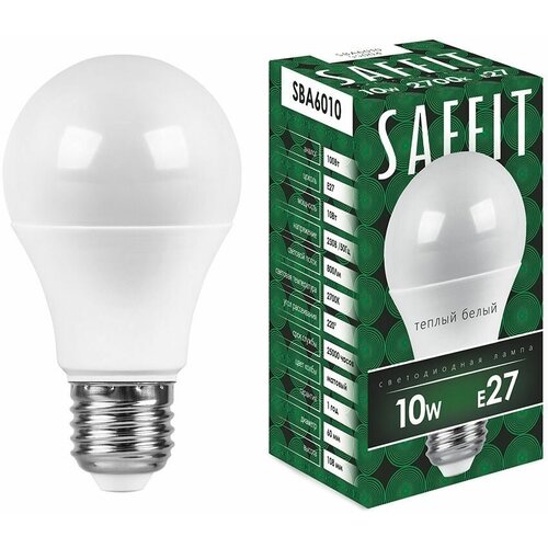 Лампа светодиодная LED 10вт Е27 теплый | код. 55004 | FERON (2шт. в упак.)