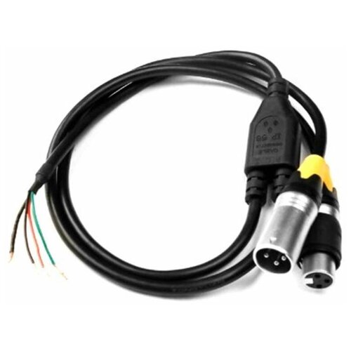 SILVER STAR Y-TYPE DMX XLR Cable IN/OUT IP65 1,5m X30047 Сигнальный распаянный кабель (3x0.5 mm2) Y-TYPE, DMX-512, "пусто"-, разветвление на 2 разъема