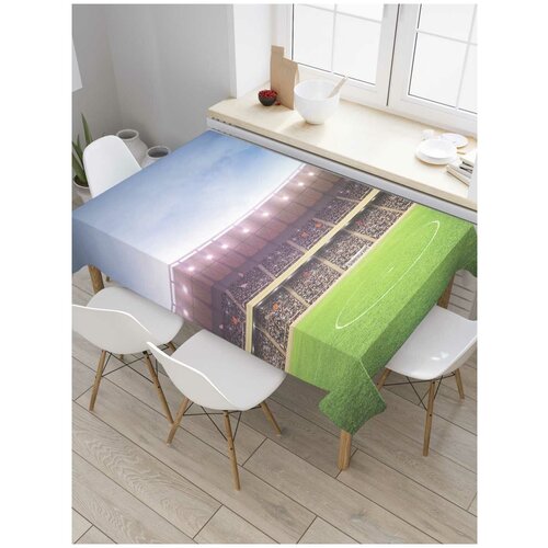 Скатерть прямоугольная JoyArty на кухонный стол "Стадион со зрителями" из оксфорда, 120x145 см
