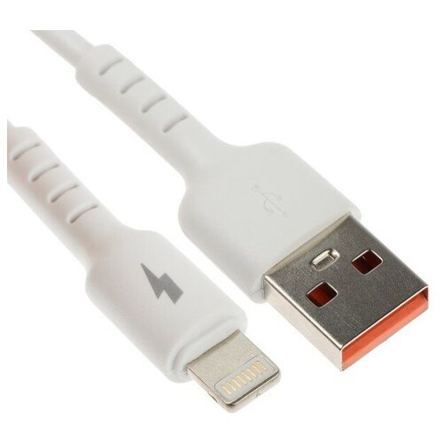 Кабель Exployd EX-K-1262, Lightning-USB, 3 А, 1 м, зарядка/передача данных, силикон, белый