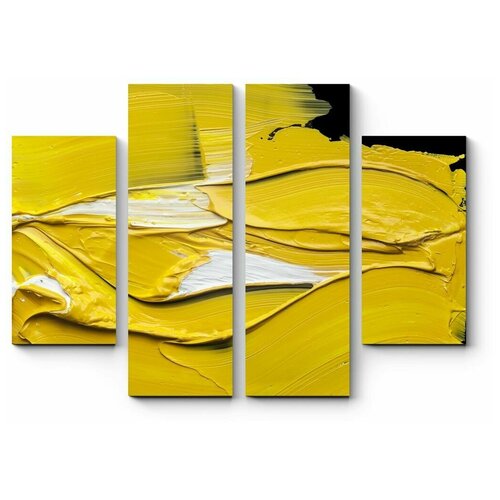 Модульная картина Желтым по черному 90x68