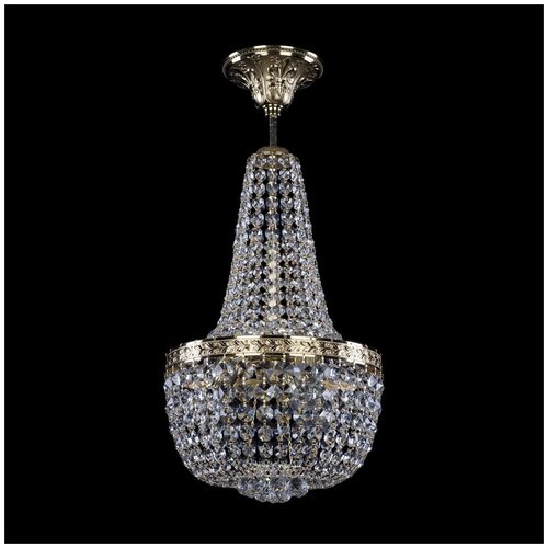 Люстра Bohemia Ivele Crystal 1928 19281/H1/25IV G, E14, 120 Вт, кол-во ламп: 3 шт., цвет: золотой