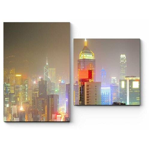 Модульная картина Гонконг в сиянии огней60x45