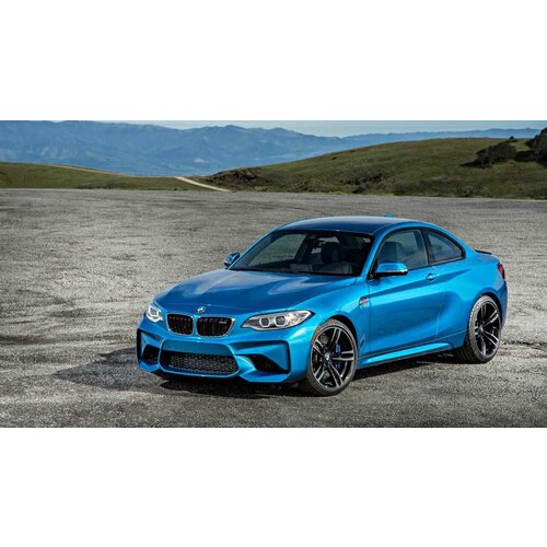 Картина на холсте 60x110 Альянс Лес "BMW бмв M2 купе F87" на подрамнике / интерьер/ декор