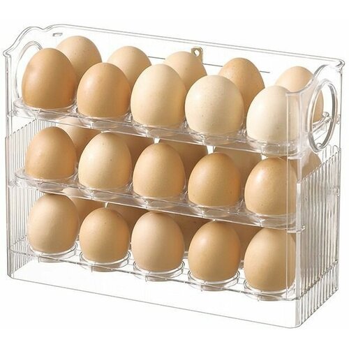 Контейнер для яиц в холодильник органайзер на 30 штук, белый