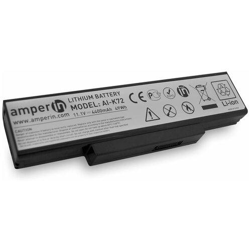 Аккумуляторная батарея Amperin для ноутбука Asus N71VG (4400mAh)