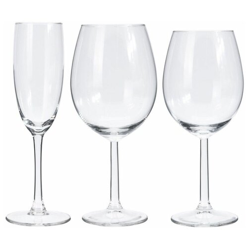 Набор бокалов для вина и шампанского виниссимо, стекло, 18 штук, Koopman International CC7000530
