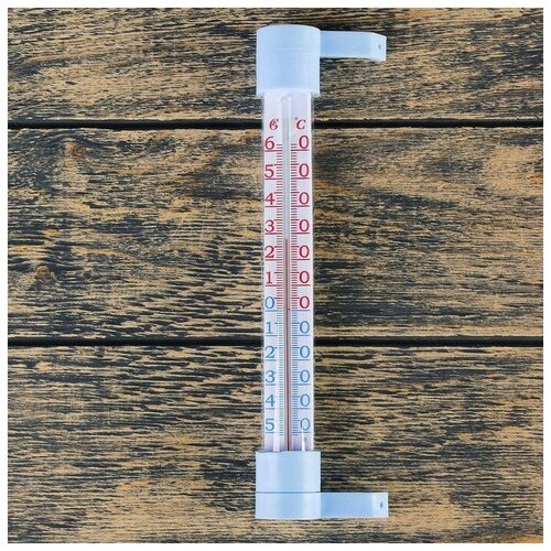 Термометр оконный, мод. ТСН-15, от -50°С до +60°С, на "гвоздике", упаковка пакет, микс