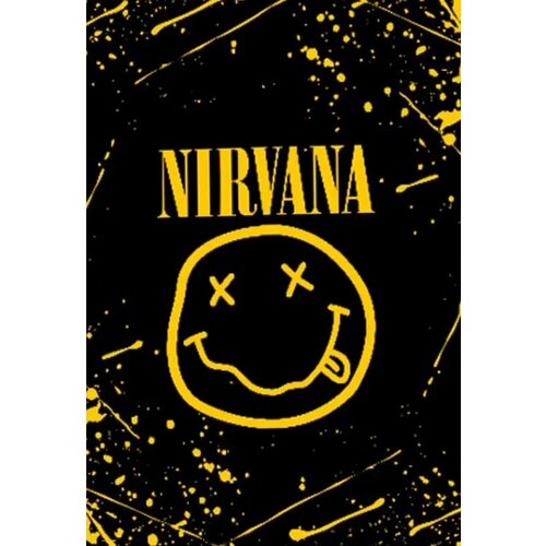 Плакат, постер Nirvana Нирвана группа на бумаге, размер 30х42см
