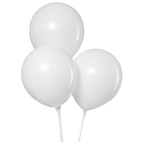 Набор воздушных шаров Leti пастель, 12", белый, 25 шт.