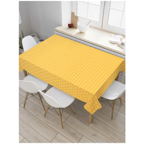 Скатерть прямоугольная JoyArty на кухонный стол "Желтая монотонность" из оксфорда, 120x145 см