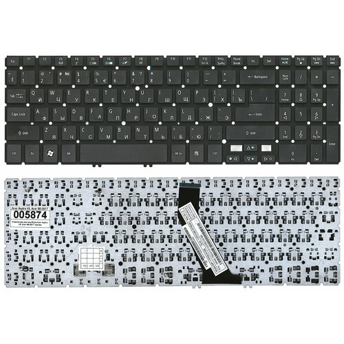 Клавиатура для ноутбука Acer Aspire V5-571 черная