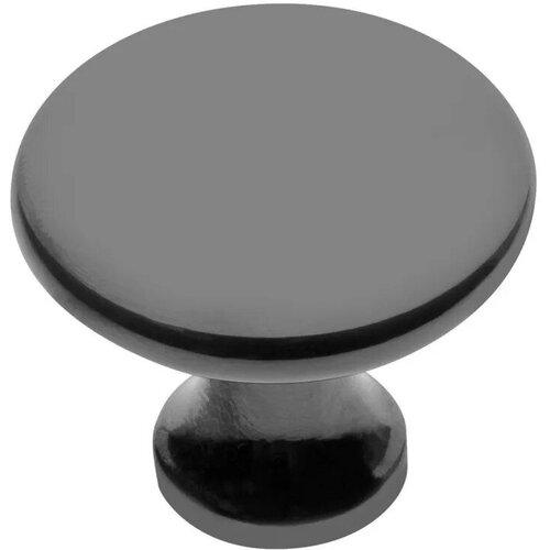 Ручка-кнопка мебельная, сплав ЦАМ/черная
