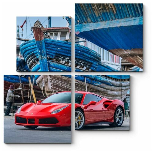 Модульная картина Ferrari 488GTB70x70