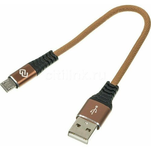 Кабель Digma USB A(m) micro USB B (m) 0.15 м, коричневый