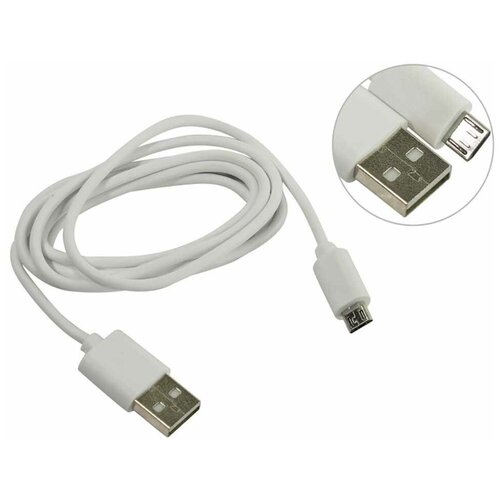 Smartbuy Дата-кабель Smartbuy USB - micro USB, белый, длина 1.2 м, до 1 А (iK-12r white)