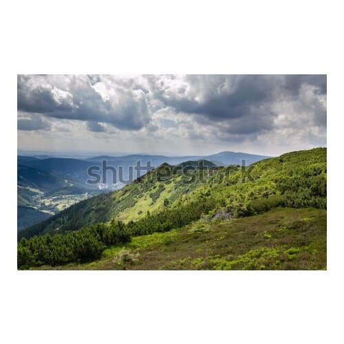 Постер на холсте Великолепная панорама Национального парка Крконоше (Чехия) 47см. x 30см.