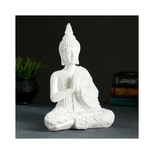 Фигура"Будда средний" белый, 12х20х29см Хорошие сувениры 4376150 .