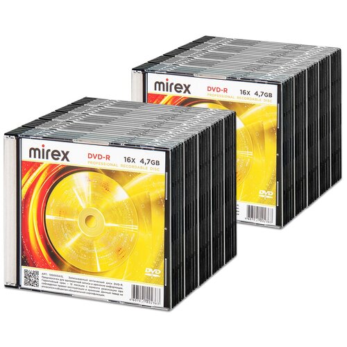 Диск Mirex DVD-R 4,7Gb 16x slim box, упаковка 50 шт.