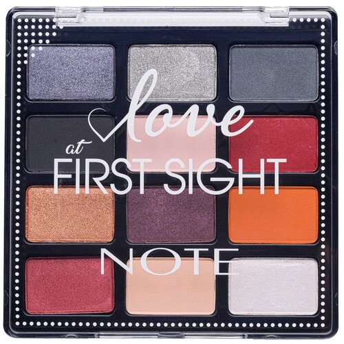 Note Палетка теней Love At First Sight 12 цветов, тон 203 Freedom to be