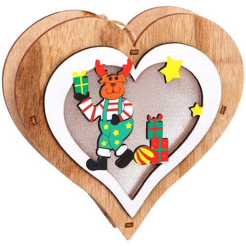 Световой декор на подвеске «Сердце» 14×13×2 см