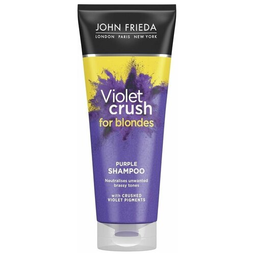 JOHN FRIEDA sheer blonde violet crush Purple SHAMPOO шампунь с фиолетовым пигментом для нейтрализации желтизны блонд оттенков