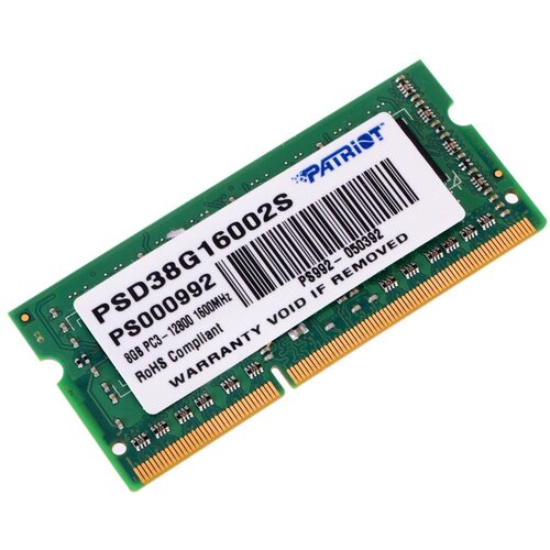 Оперативная память Patriot SO-DIMM DDR3 8GB PSD38G16002S