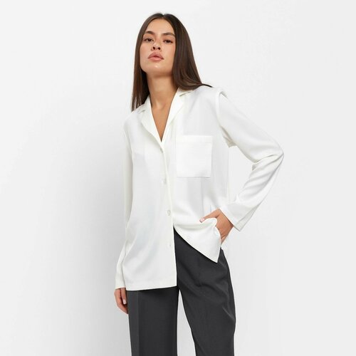 Блуза  MIST, размер 44, бежевый, белый