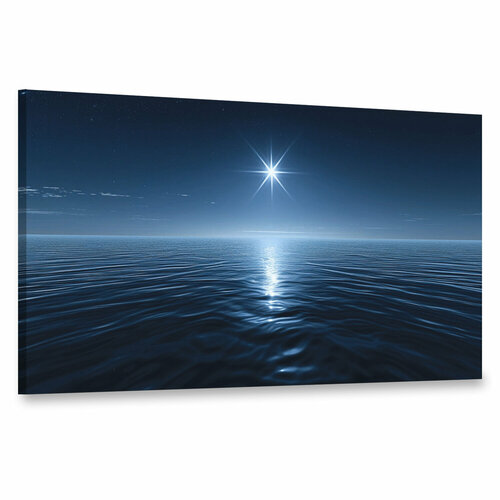 Интерьерная картина 100х60 "Звезда, отражающаяся в морском зеркале"