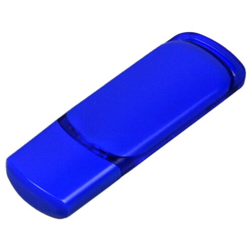 Пластиковая флешка для нанесения цветная (64 Гб / GB USB 2.0 Синий/Blue 013)