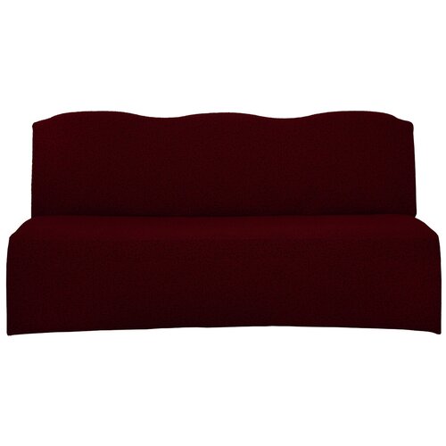 Чехол на диван без подлокотников с узорами Жаккард, цвет Бордовый