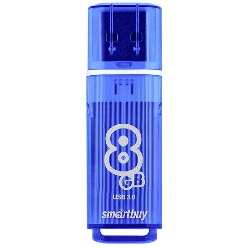 Флешка SmartBuy Glossy USB 3.0 8 ГБ, 1 шт., темно-синий