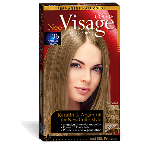 COLOR Visage Стойкая крем-краска для волос, 06 Натуральный русый / Natural Blond, 50 мл