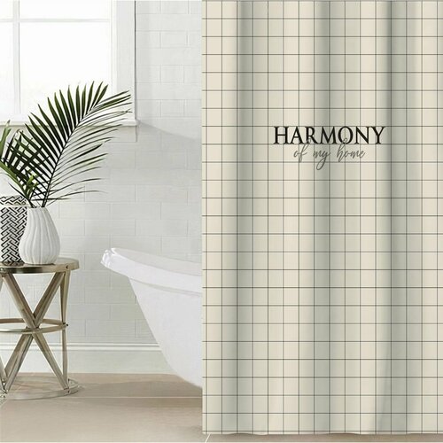 Штора для ванной Этель Harmony 145 х 180 см, полиэстер
