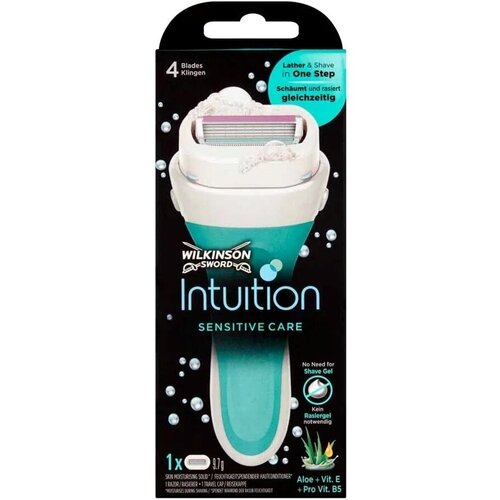 Wilkinson Sword Intuition Sensitive / Бритвенный женский станок с 1 сменной кассетой