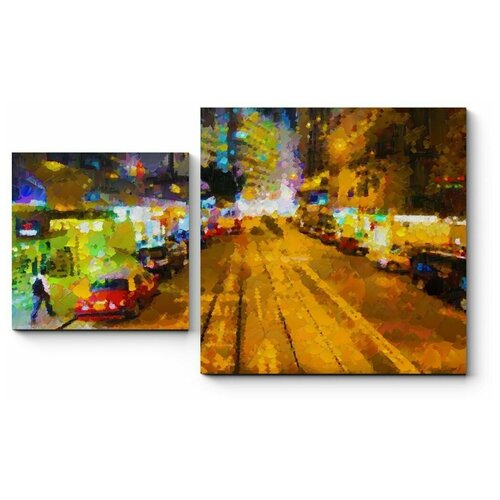 Модульная картина На улицах Гонконга 80x48