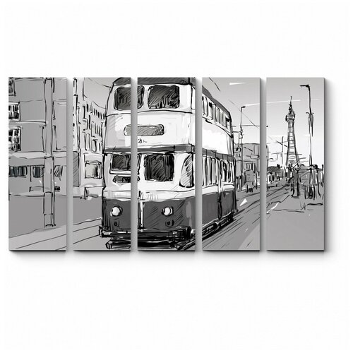 Модульная картина Лондонский трамвай120x72