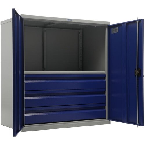 Шкаф инструментальный ПРАКТИК ТС 1095-001030 серый полуматовый/синий