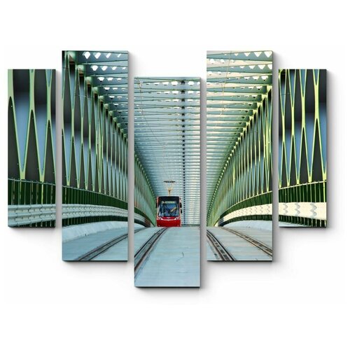 Модульная картина Братиславский трамвайный мост111x90