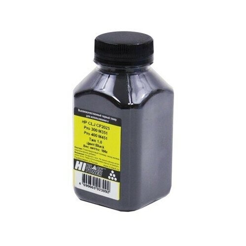 Тонер Hi-Black для HP CLJ CP2025/Pro 300 M351/Pro 400 M451, Тип 1.0, Bk, 100 г, банка, черный